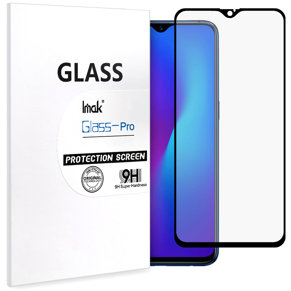 Full Coverage Tempered Glass Screen Protector for R17 Pro (Black)